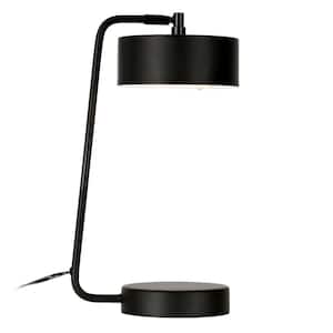 Artika Wave 18 in. Black Modern Dimmable Integrated LED Table Lamp for ...