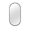 Dwell Home Inc Arden 16 in. W x 32 in. H Oval Pill Black Framed Mirror ...