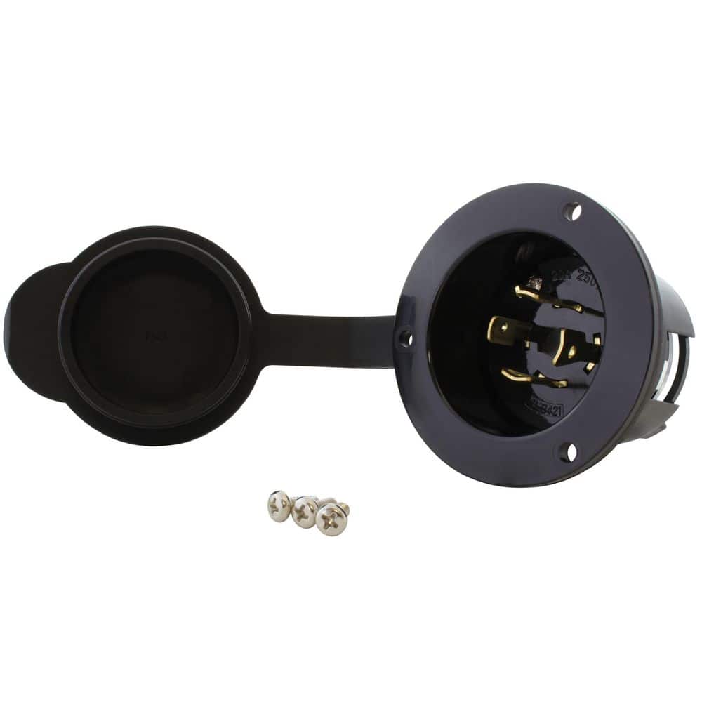 AC WORKS 20A 3-Phase 250V L15-20P Power Input Inlet UL and C-UL listed ...