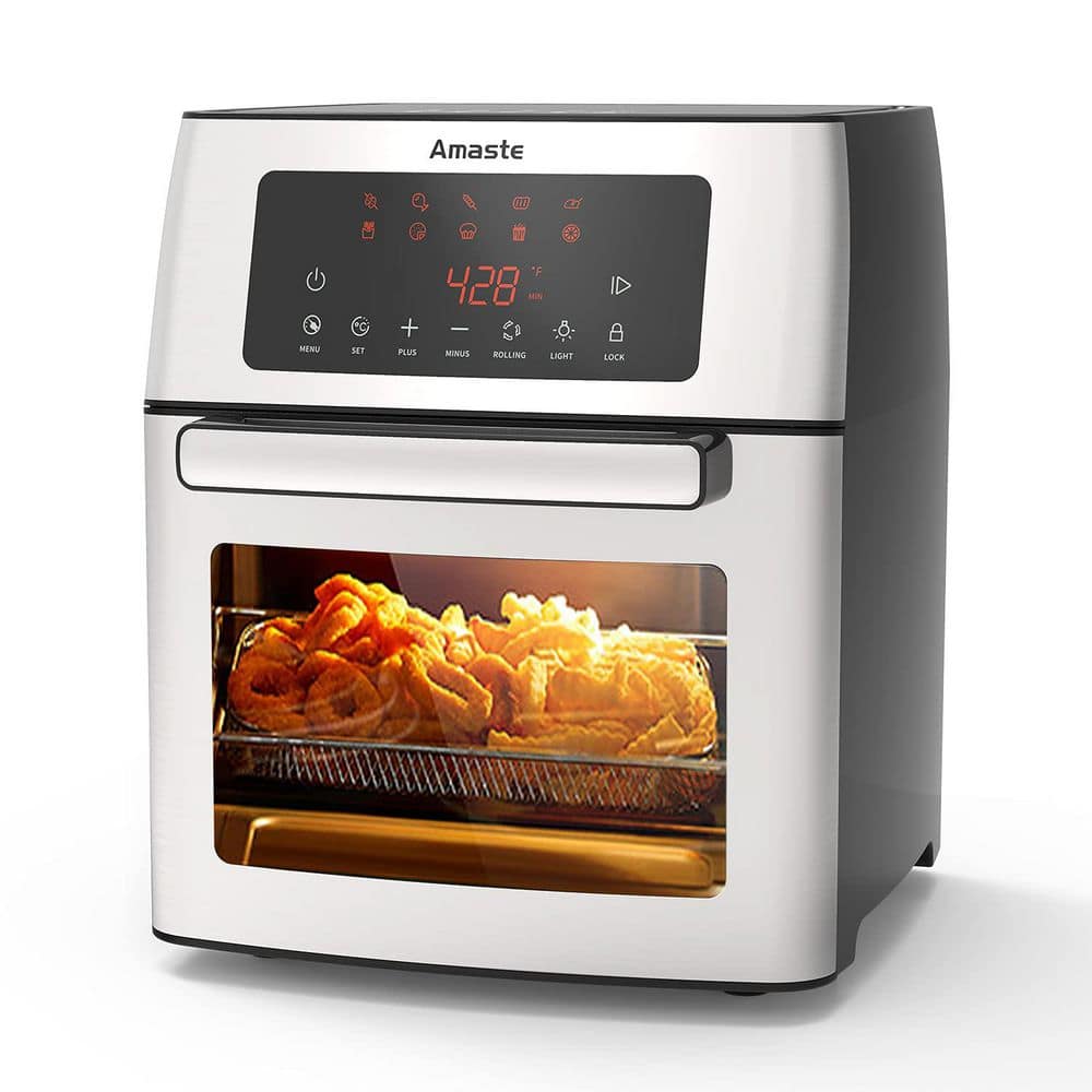 JAZAVA 16 qt. Stainless Steel Air Fryer with Rotisserie and Dehydrator ...