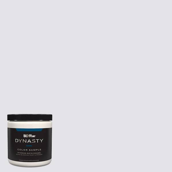 BEHR DYNASTY 8 oz. #PPU16-06 Lilac Mist Satin Enamel Stain-Blocking ...