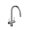 RIOBEL Azure Double Handle Pull Down Sprayer Kitchen Faucet with ...
