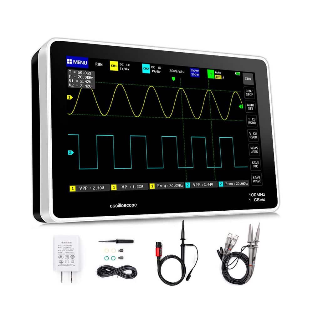 Vrbgify 1013D Plus Handheld Tablet Oscilloscope, 2-Channel, 100MHz ...