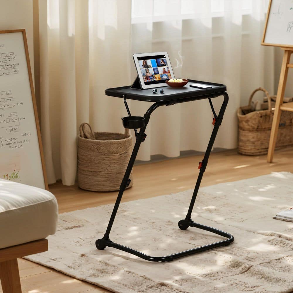Homy Casa BASEST B 21.26 in. W Adjustable Black Height Standing Desk ...