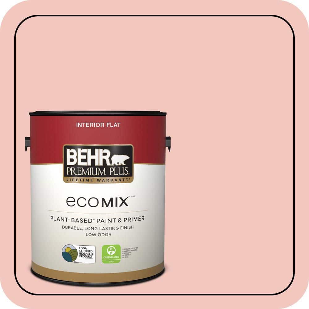 BEHR PREMIUM PLUS 1 gal. #M170-2 Prairie Rose Flat EcoMix Plant-Based ...