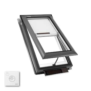 VELUX 21 in. x 45-3/4 in. Solar Powered Venting Deck Mount Skylight with Laminated Low-E3 Glass ...