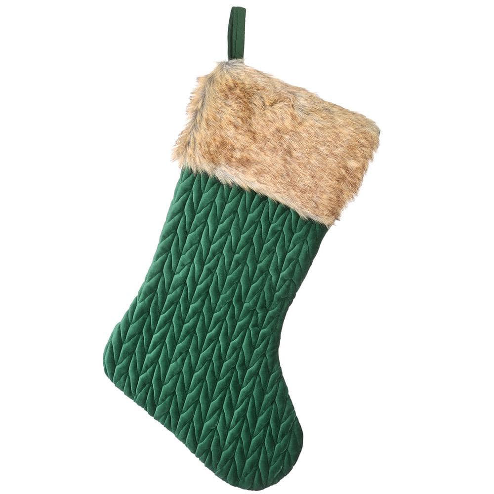 National Tree Company 19 in. Rural Homestead Quilted Stocking AH63 ...