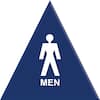 Lynch Sign 12 in. Blue Triangle with Men Symbol Sign MR- 8 - The Home Depot