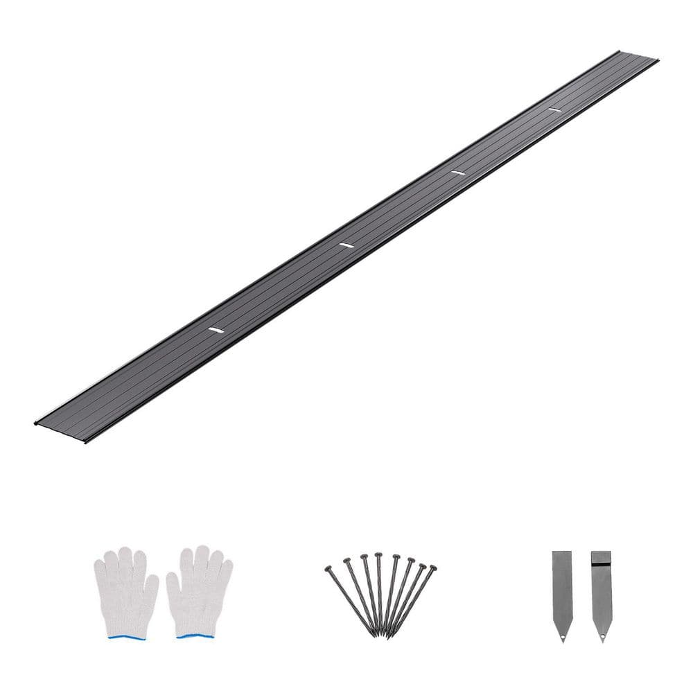 SVOPES Metal Landscape Edging, 8 Pieces, 72 in. L, 0.06 in. H, 4 in. W ...