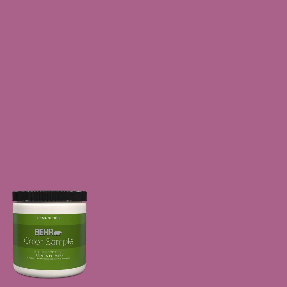 BEHR PREMIUM PLUS 8 oz. #690B-6 Wild Mulberry Semi-Gloss Interior ...