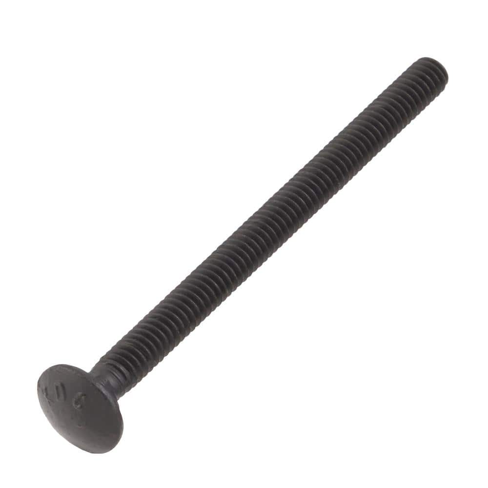 DECKMATE 1/4 in. -20 x 3-1/2 in. Black Deck Exterior Carriage Bolt ...