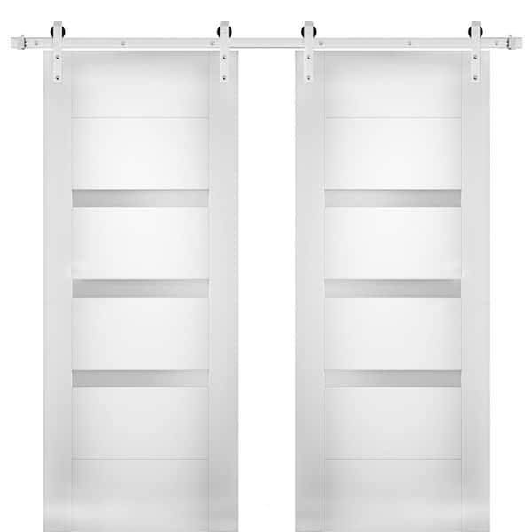 VDOMDOORS Assemble Required 7012 48 in. x 96 in. White Finished MDF ...