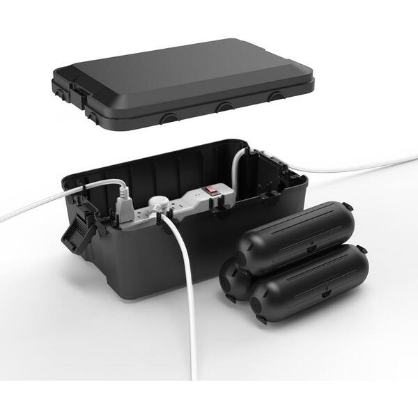 MANTERIO Power Box - IP55 Waterproof Box - Black Durable Weatherproof ...