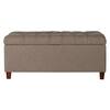 Homepop Brown Tufted Storage Bench K6138-F1386 - The Home Depot