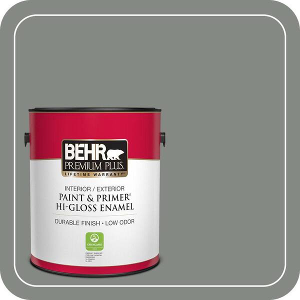 BEHR PREMIUM PLUS 1 gal. #710F-5 Valley Hills Hi-Gloss Enamel Interior ...