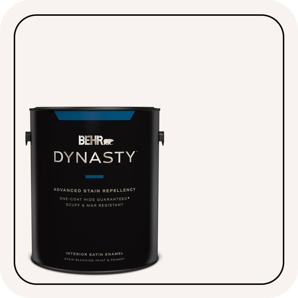 BEHR DYNASTY 1 gal. #PR-W13 Crystal Cut Satin Enamel Interior Stain ...