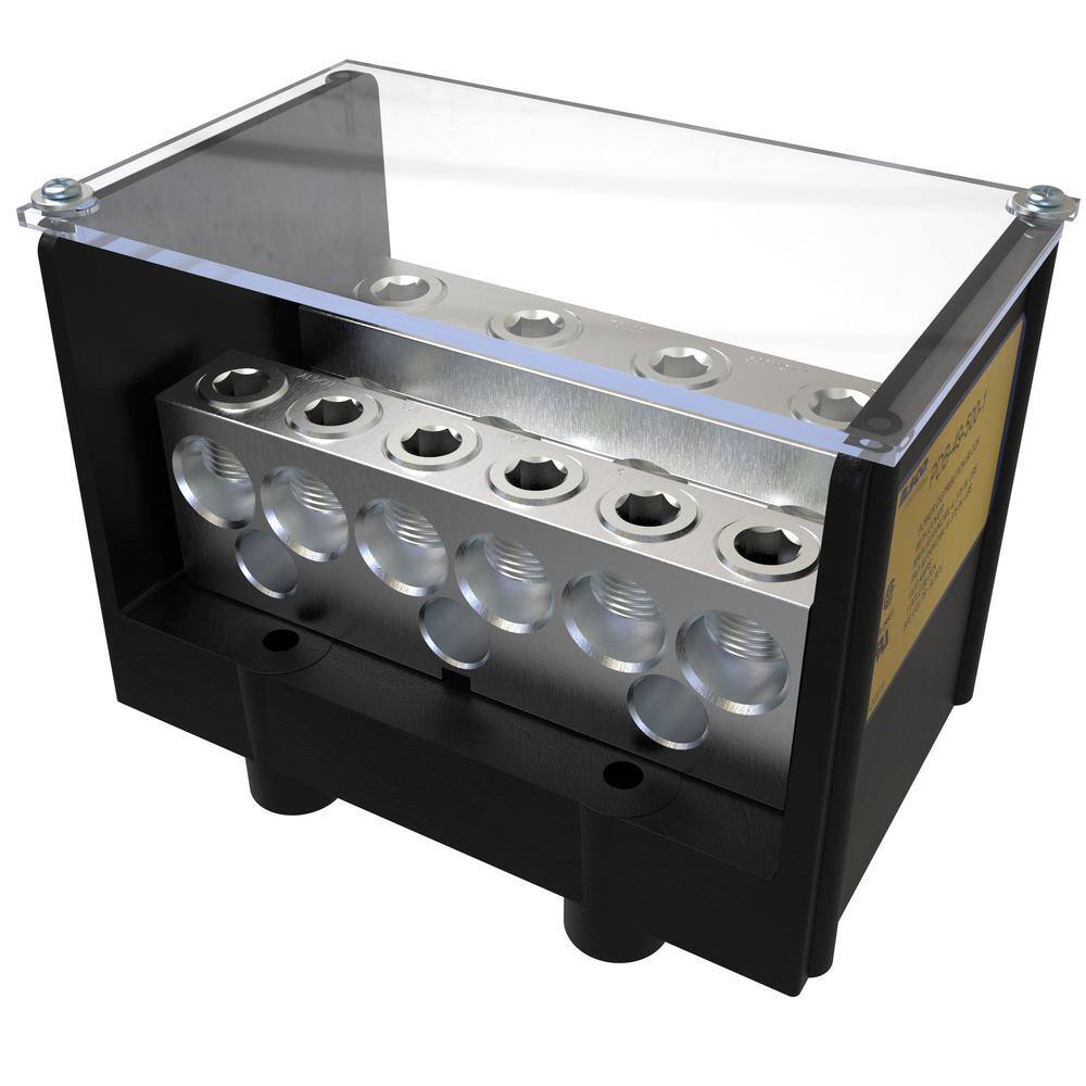 ILSCO Power Distribution Block Connector, Line Conductor Range 500-4 ...