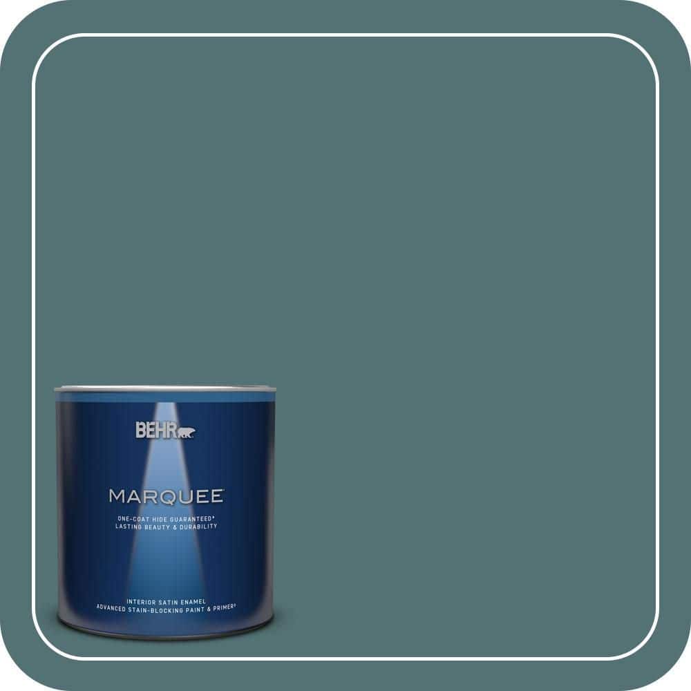 BEHR MARQUEE 1 qt. #PPU13-02 Juniper Berries One-Coat Hide Satin Enamel ...