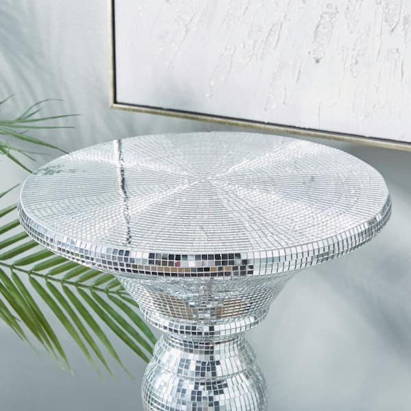Mosaic lit pedestal table store