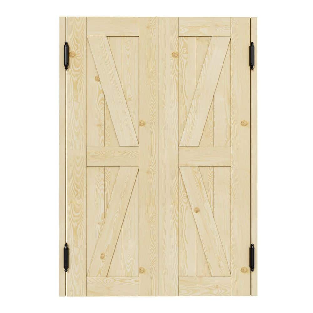 ARK DESIGN Cafe Door 32 in. x 42 in. Double Panel Unfinished Indoor ...