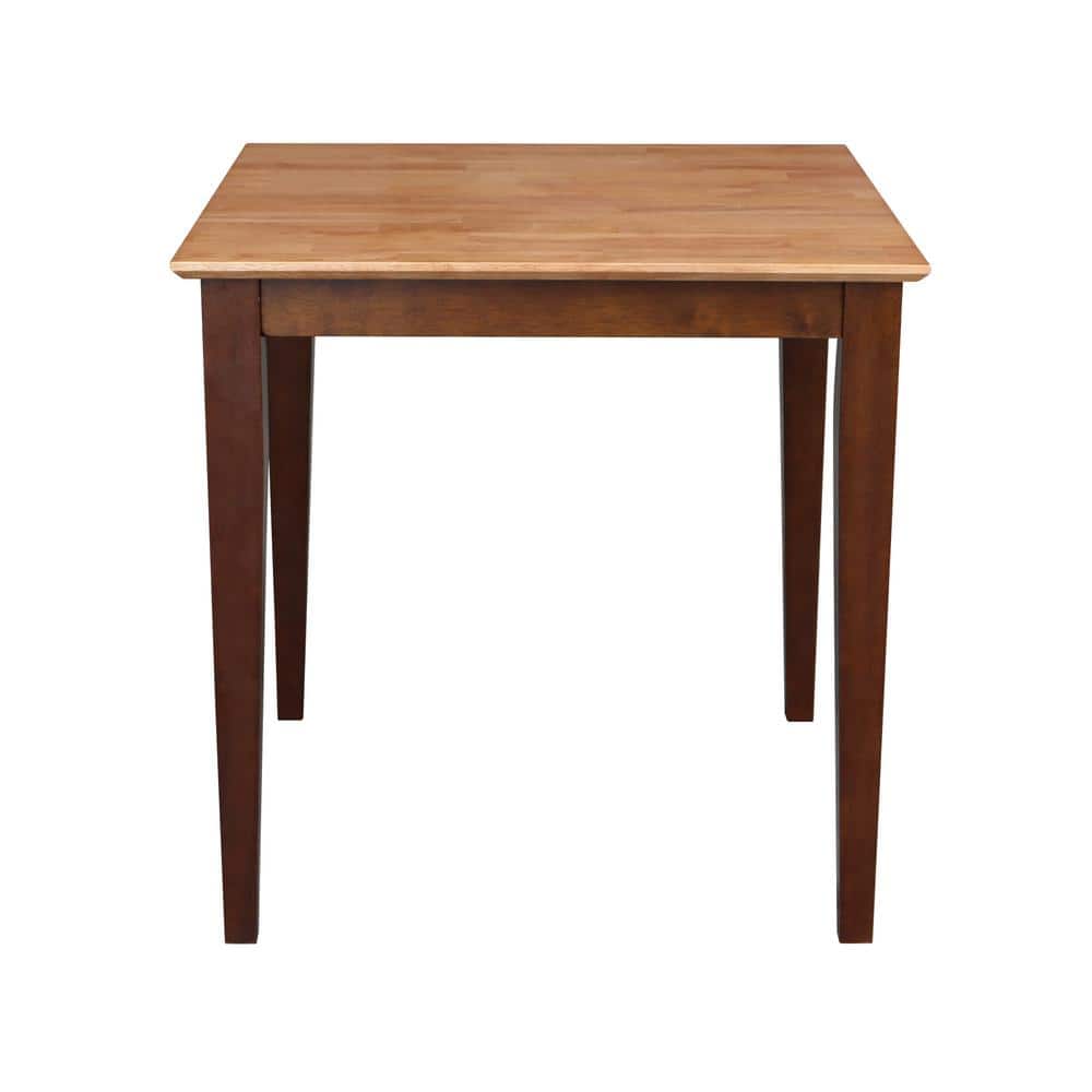 International Concepts Cinnamon and Espresso Solid Wood Dining Table ...