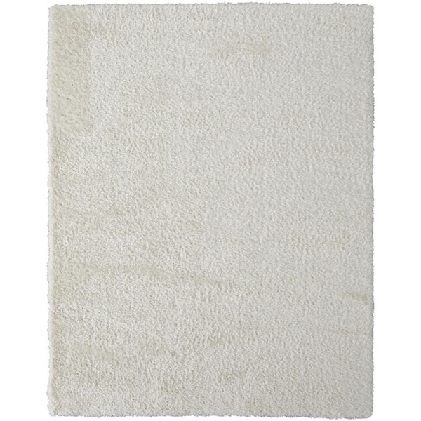 HomeRoots 10 ft. X 14 ft. White Solid Color Area Rug 2000513445 - The ...