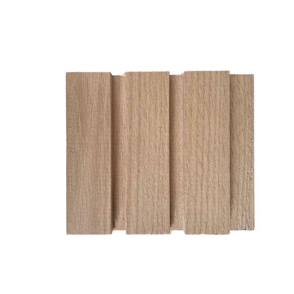 Timeline Sample 7/8 in. 5.00 in. x 5.00 in. Fluted Unfinished Oak ...