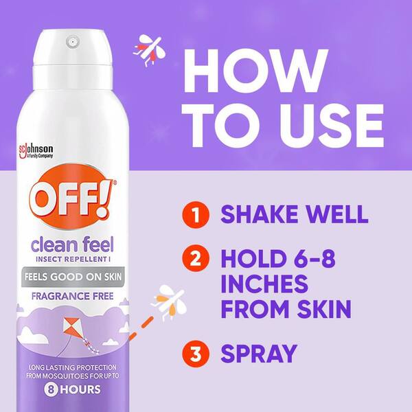 OFF! Clean Feel Picaridin Mosquito Repellent, Everyday Aerosol Bug ...
