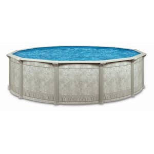 Blue Wave Belize 15 ft. Round x 52 in. Deep Metal Wall Above Ground ...