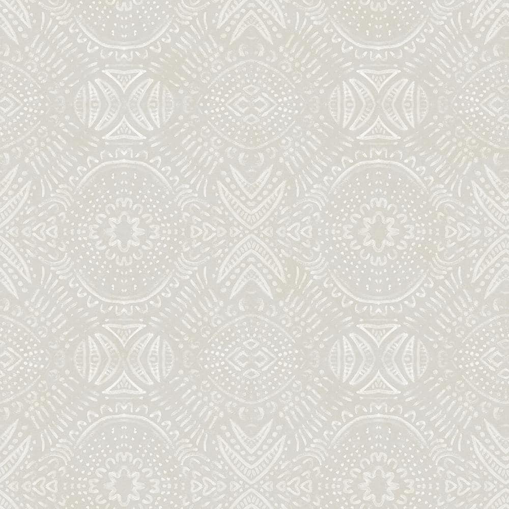 Chesapeake Java Light Grey Medallion Light Grey Wallpaper Sample 3118 ...