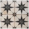 Merola Tile Kings Star Luxe Nero 17-5/8 in. x 17-5/8 in. Ceramic Floor ...