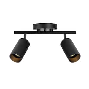 CANARM Rexton 2 ft. Matte Black Halogen Wall Mounted Hard Wired Track ...