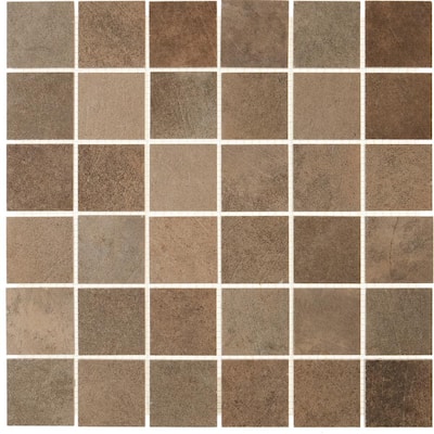 Metro Brown Hexagon 14 in. x 16 in. Matte Glazed Porcelain Floor and ...
