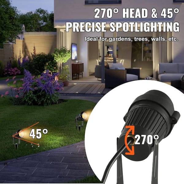 VEVOR 12PCS Landscape Lighting 6 Watt 450 Lumens 3000K Low Voltage ...