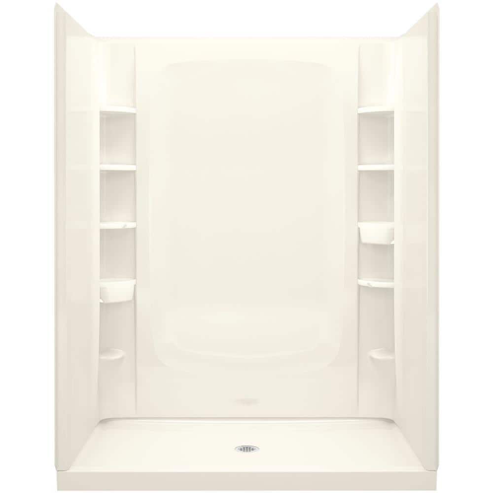 STERLING STORE+ 34 in. x 60 in. x 75.75 in. Shower Kit in Biscuit ...