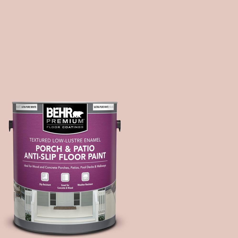 BEHR PREMIUM 1 gal. #S170-2 Rosewater Textured Low-Lustre Enamel ...