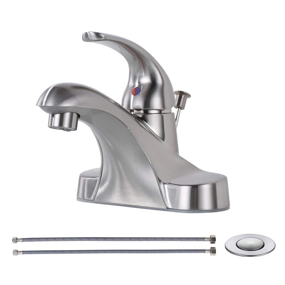 AVITAS Modern 4 in. Centerset Low Arc Single Handle Bathroom Faucet ...