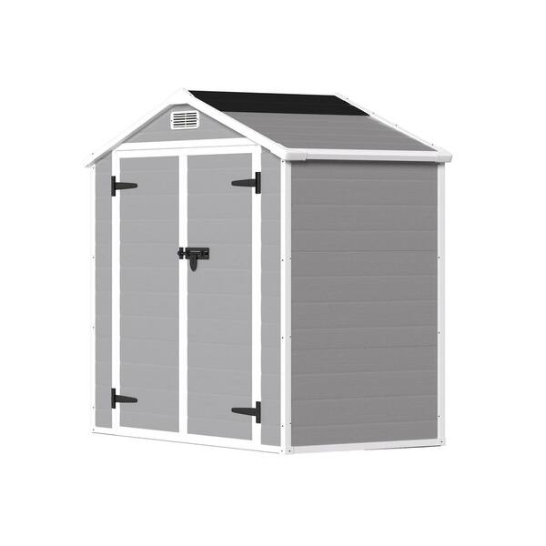 Blisstyle 4.4 ft. W x 6 ft. D x 6.9 ft. H Grey Roof Plastic Carport ...