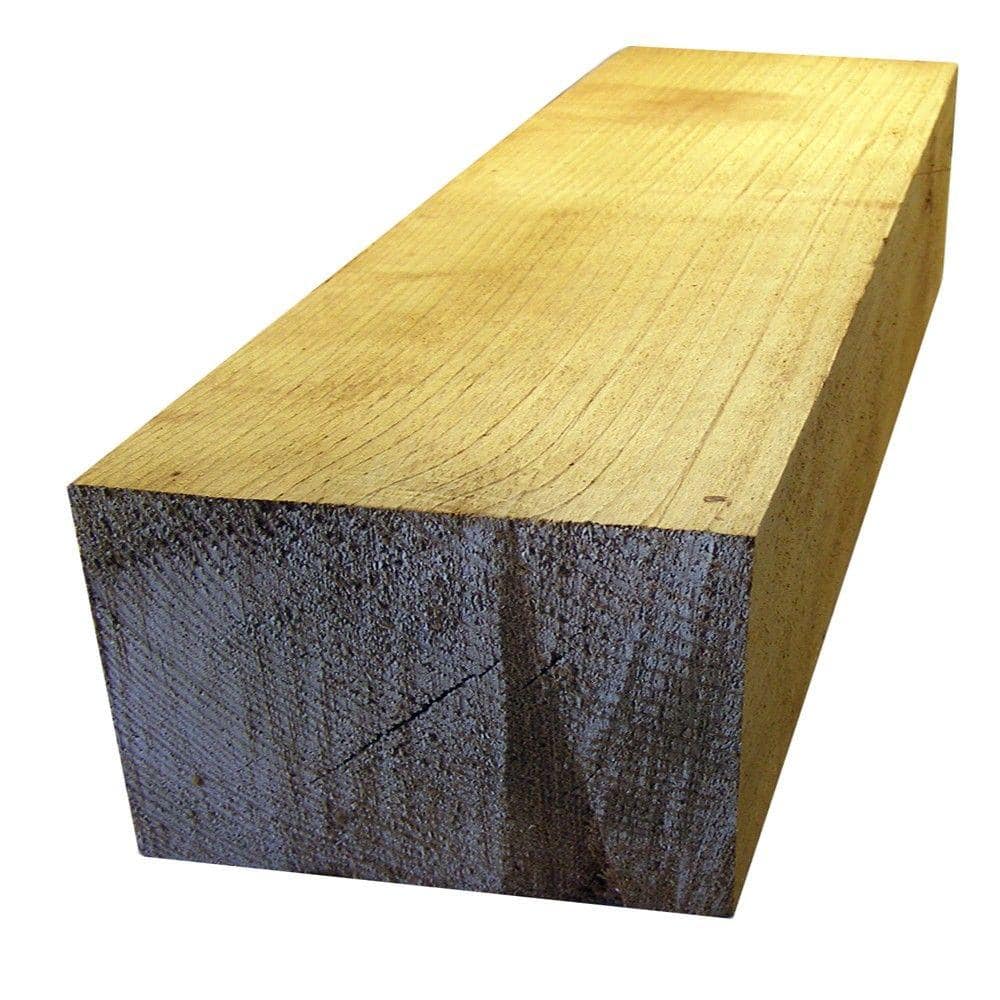 4 in. x 4 in. x 8 ft. Premium S4S Cedar Lumber 264784 - The Home Depot