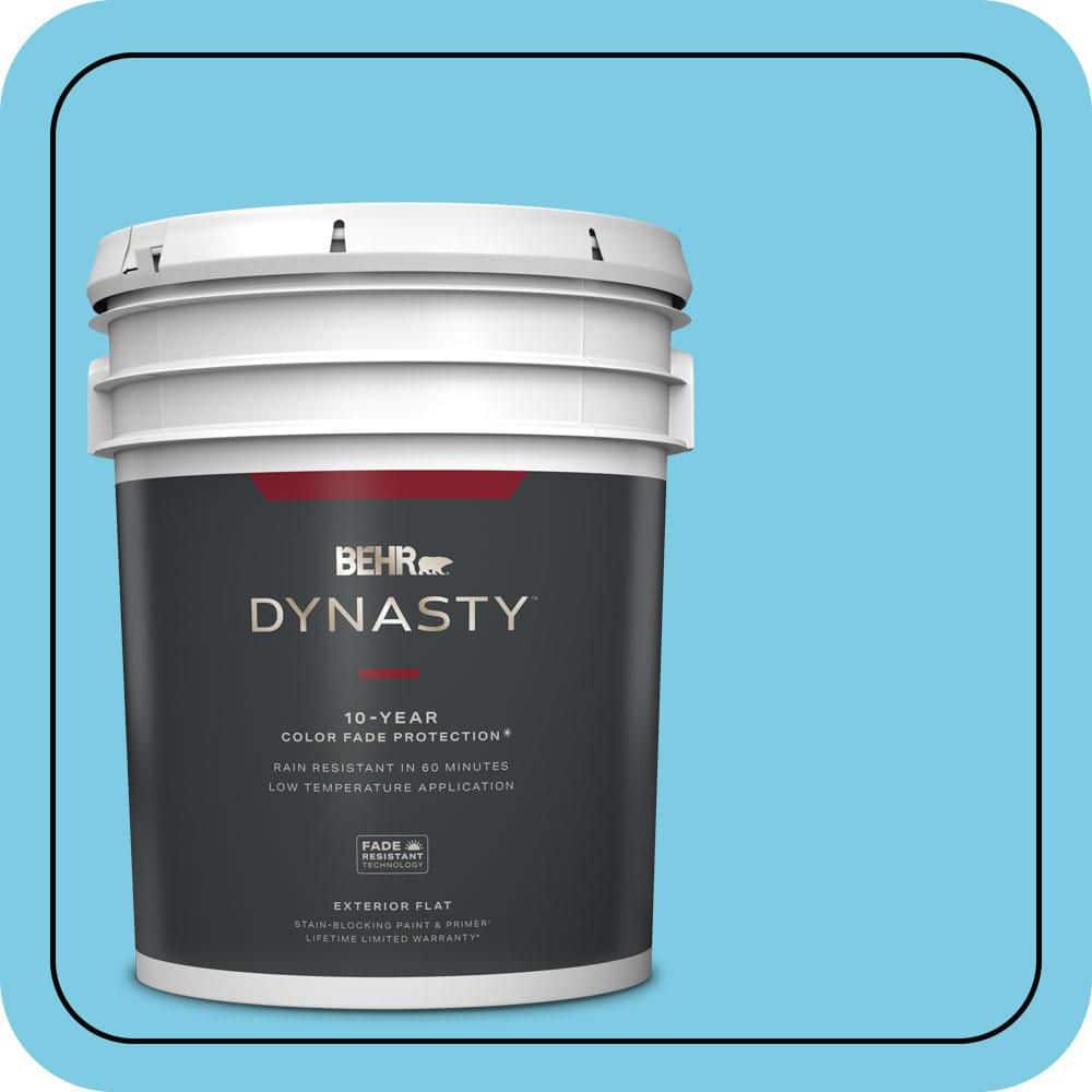 BEHR DYNASTY 5 gal. #P490-3 Big Chill Flat Exterior Stain-Blocking ...