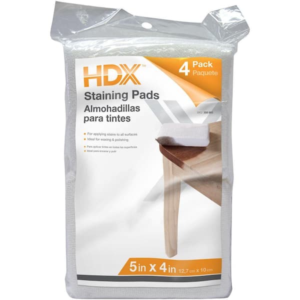 HDX 4 in. Terry Staining Pads (4-Pack) K-99488-4PK - The Home Depot
