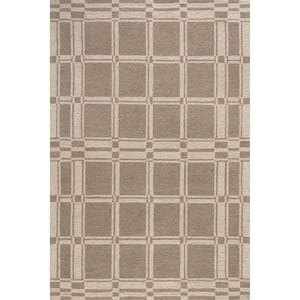 RUGS USA Marlowe Bordered Wool Beige 4 ft. x 6 ft. Indoor/Outdoor Patio Area Rug CCMY01A-406 ...