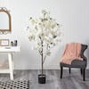 Nearly Natural 6 ft. Cherry Blossom Artificial Tree T2723-WH - The Home ...