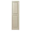 Ply Gem 12 in. x 59 in. Raised Panel Polypropylene Shutters Pair in Sand Dollar VINRP1259 CRM ...