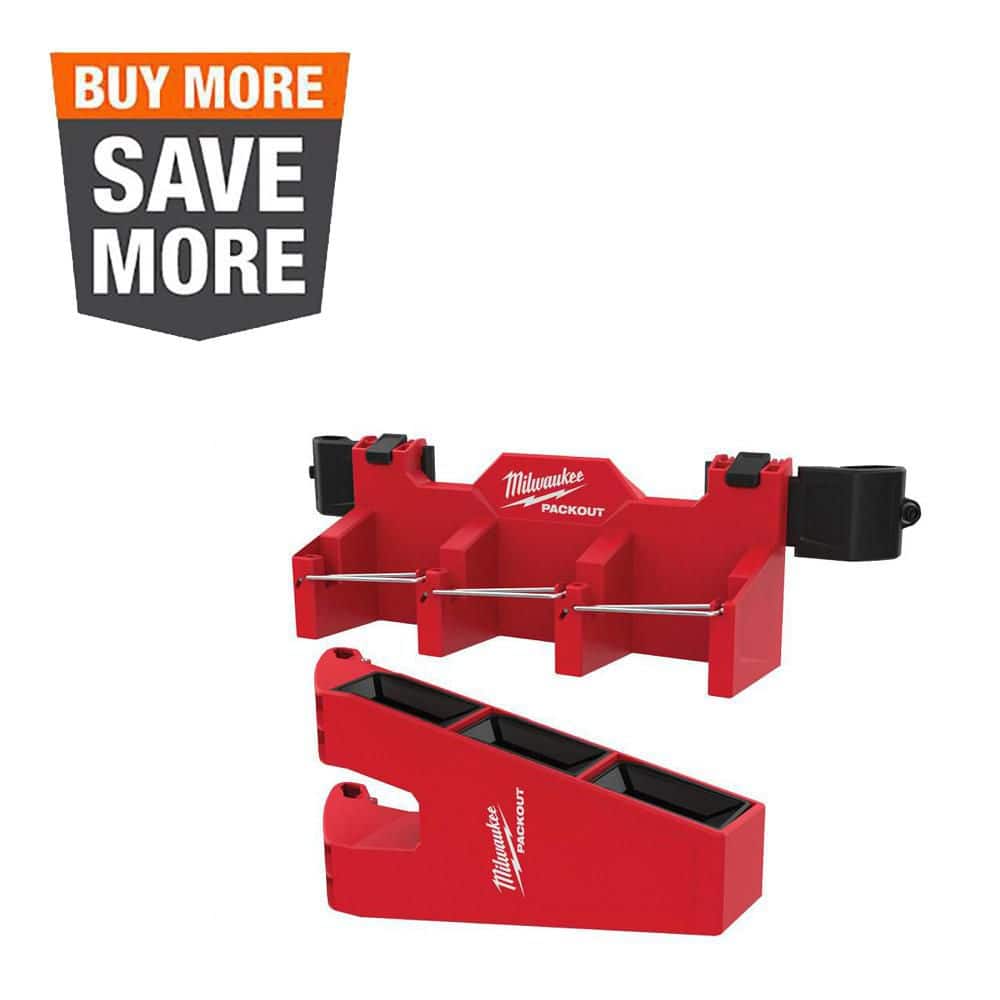 Milwaukee PACKOUT Long Tool Holder Tool Box Rack Attachment 48-22-8607 ...