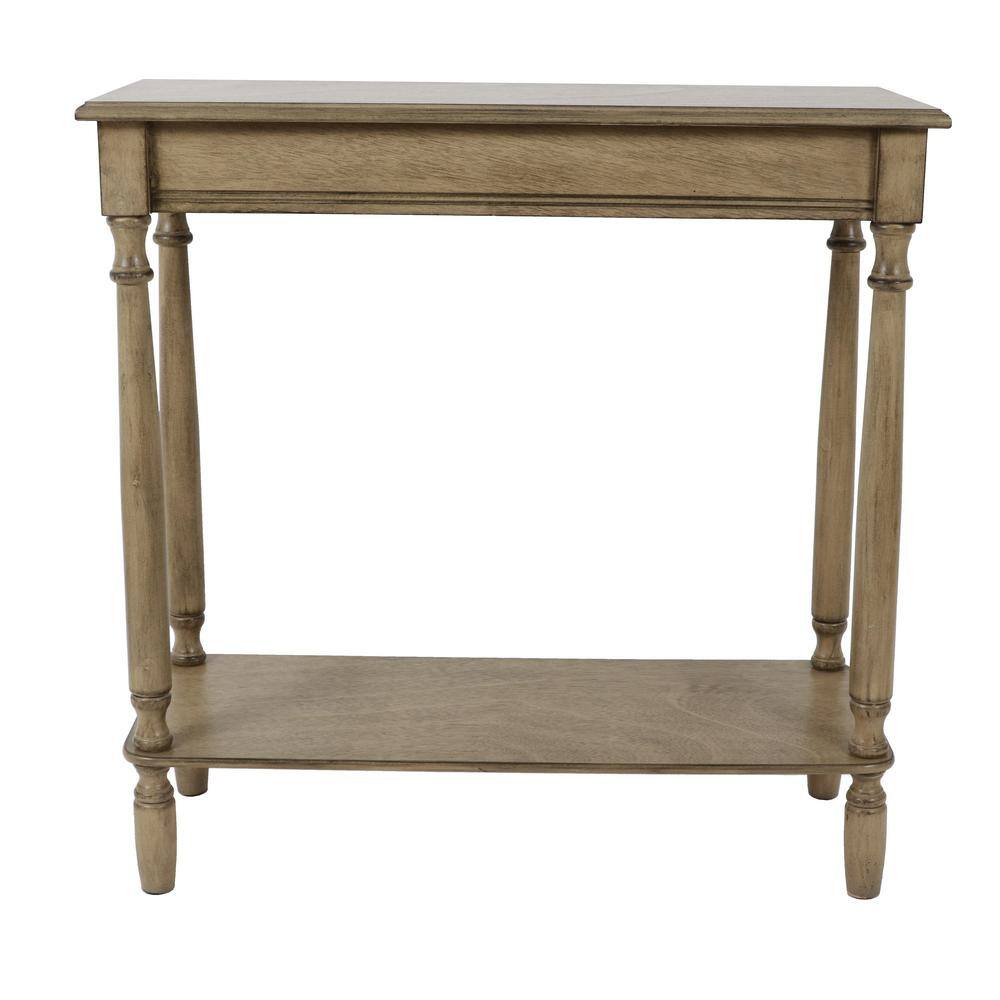 Decor Therapy Simplify Rectangular Wood Console Table with Shelf ...