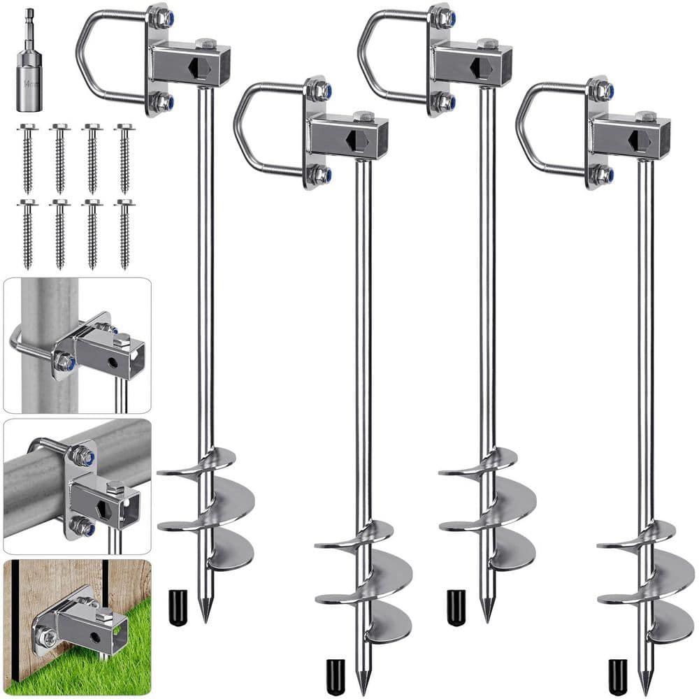 MOEPISY Multi-Purpose Ground Anchors Screw Mobile Home Anchors, Earth ...