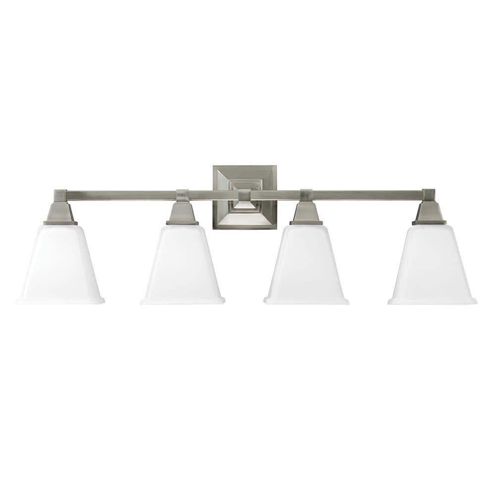 Generation Lighting Denhelm 31.75 in. W. 4-Light Brushed Nickel Wall ...