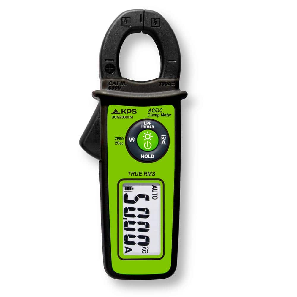 KPS DCM200MINI Compact Clamp Meter-400A AC with NCV & 6000-Count ...