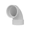 Charlotte Pipe 6 in. PVC DWV 90° Hub x Hub Elbow Fitting PVC 00300 1600 - The Home Depot